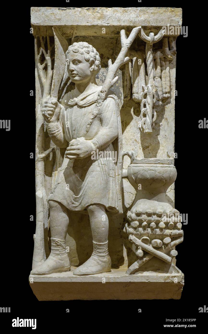 Pruning (February) - sculpture from Ferrara cathedral by Maestro dei ...