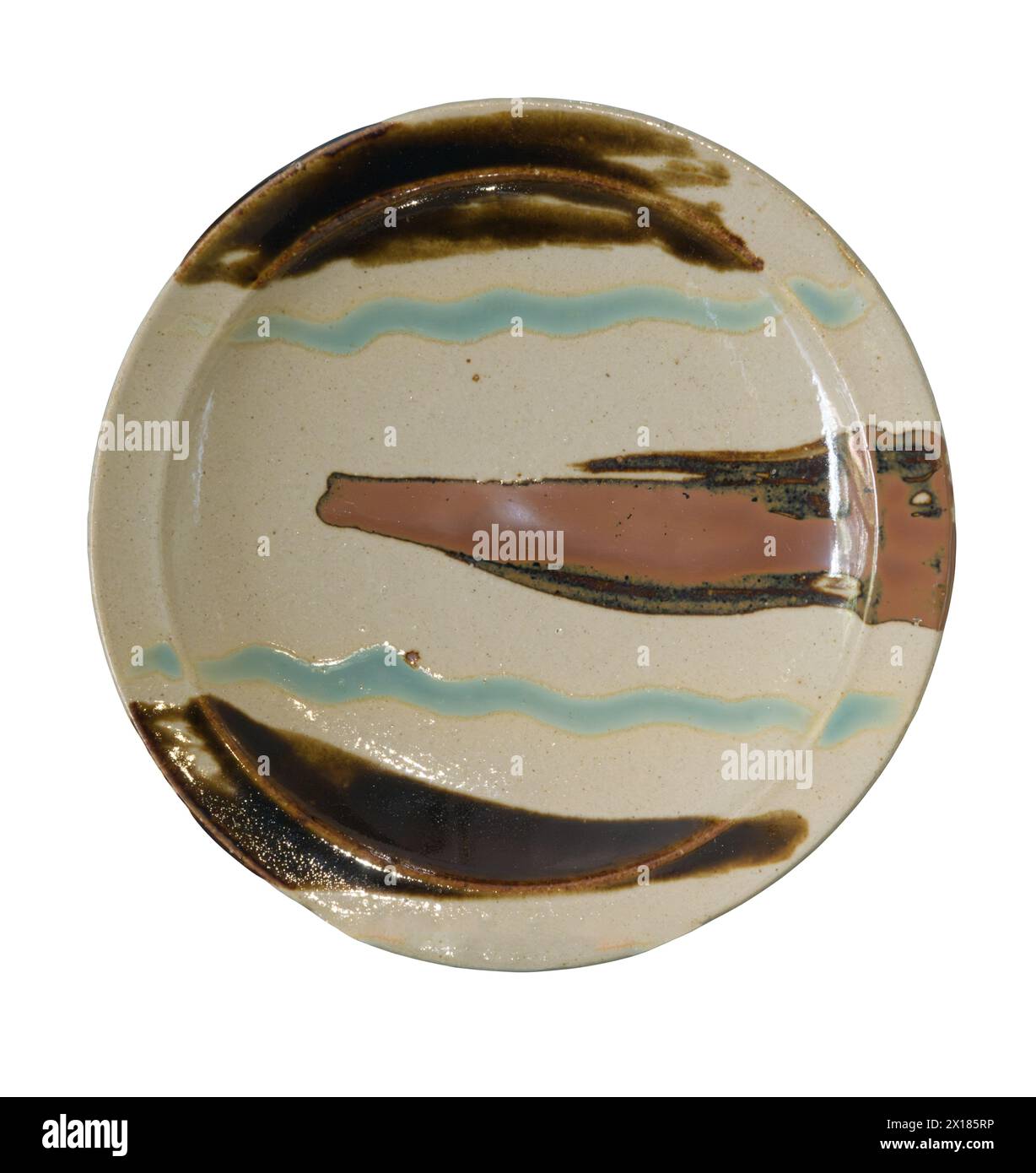 Traditional Japanese ceramic plate isolated Stock Photo - Alamy