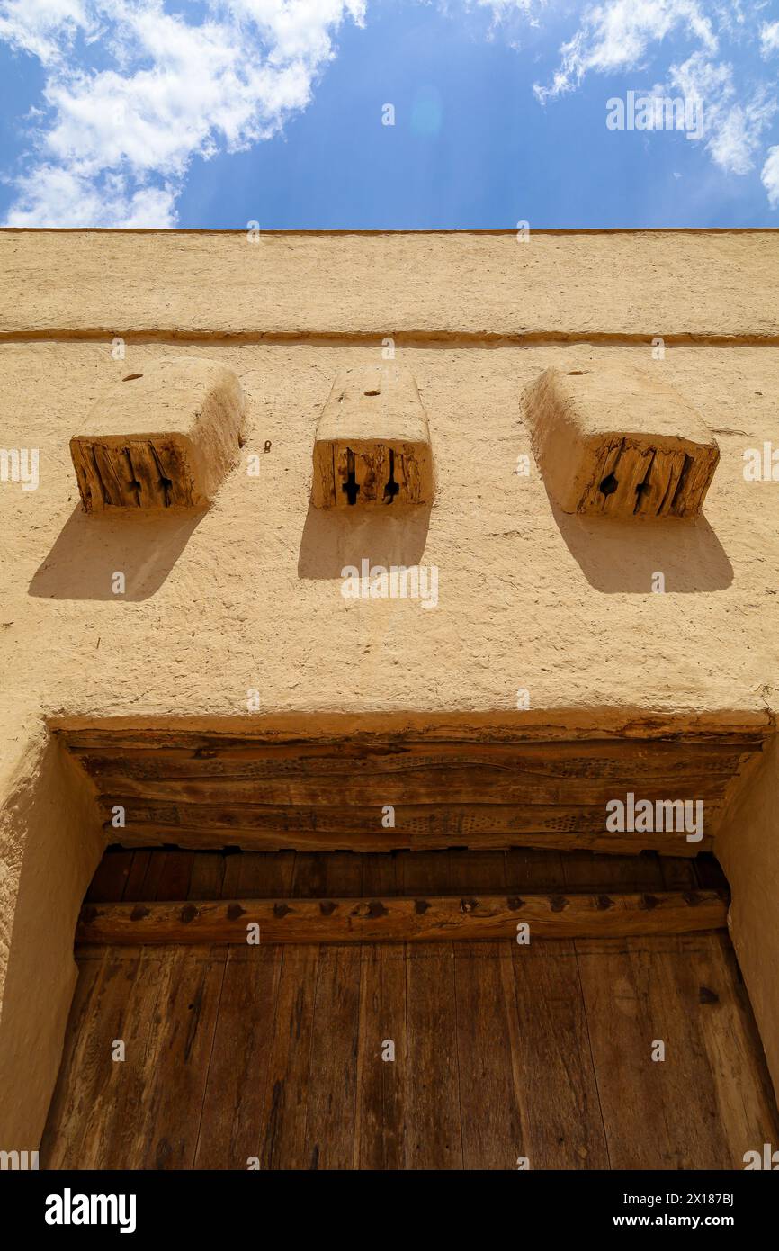 Old vantage wooden door and gate of the fort Al Masmak Palace Riyadh ...