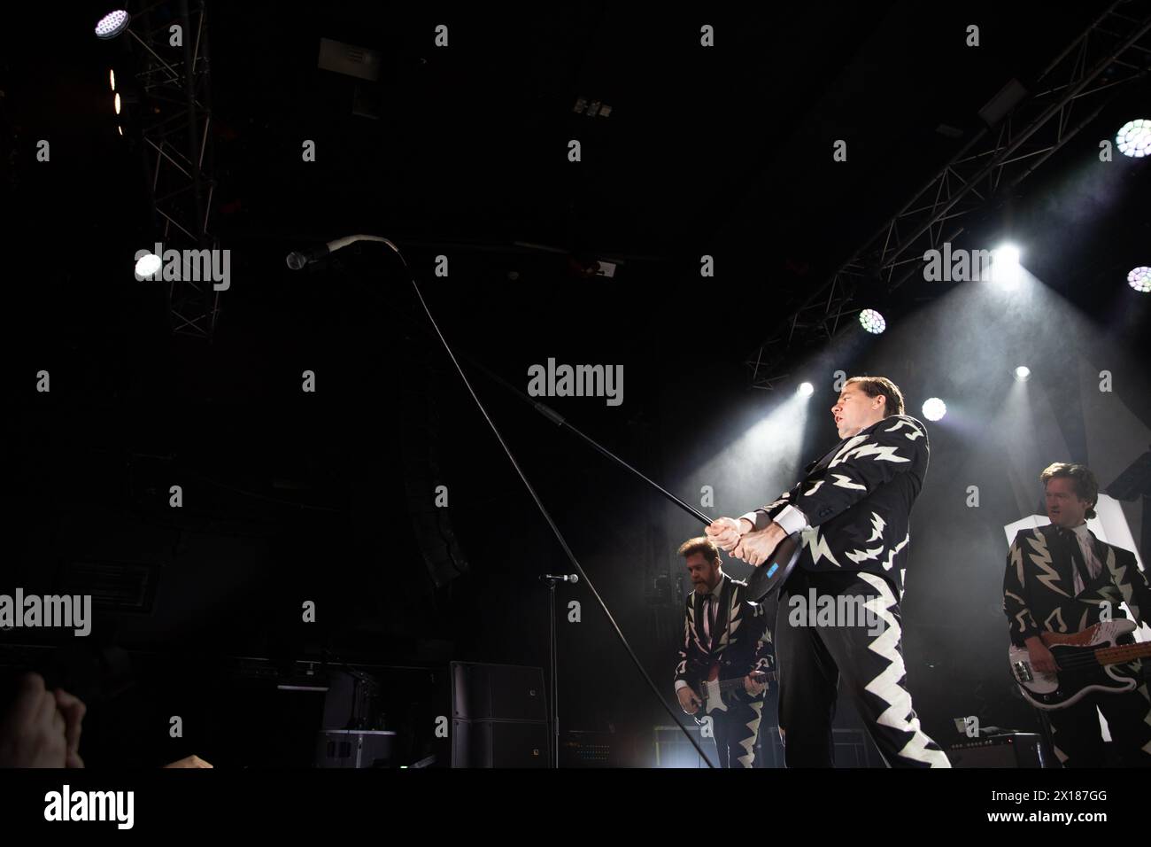 Lead singer Pelle Almqvist aka Howlin' Pelle Almqvist from The Hives ...