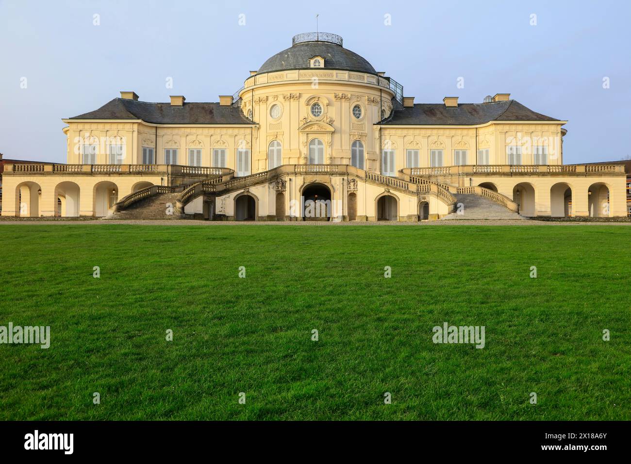 Rococo-style hunting and pleasure palace Schloss Solitude, built by ...