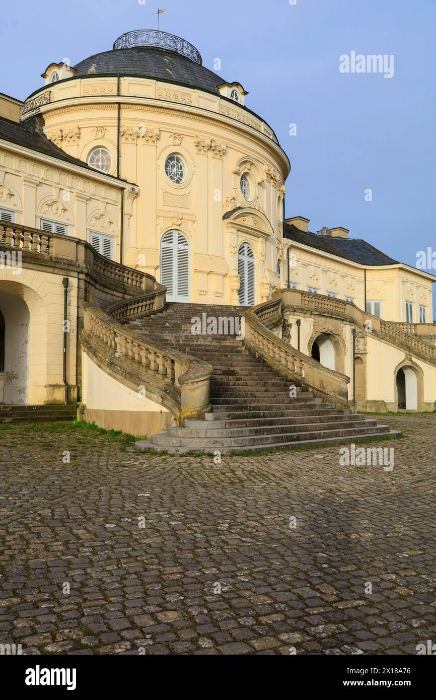 Rococo-style hunting and pleasure palace Schloss Solitude, built by ...