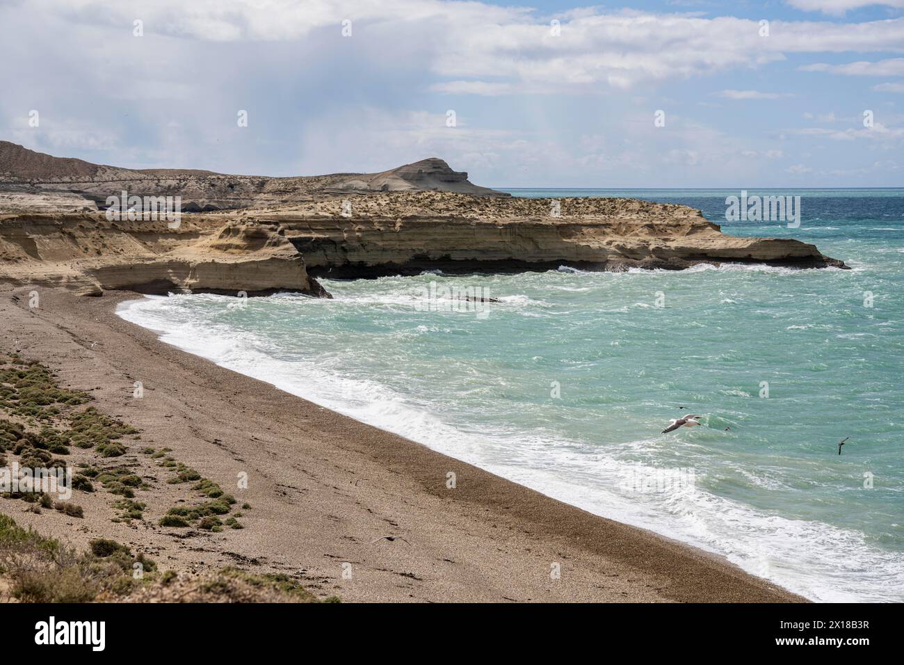 Monte Leon National Park coast line, Monte Leon National Park, Santa ...