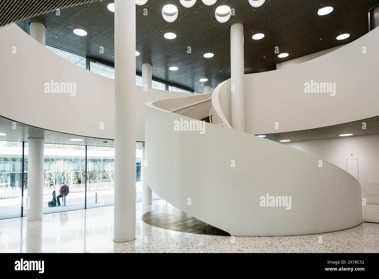 Spiral staircase, Roche Towers, Architects Herzog and de Meuron, Basel ...