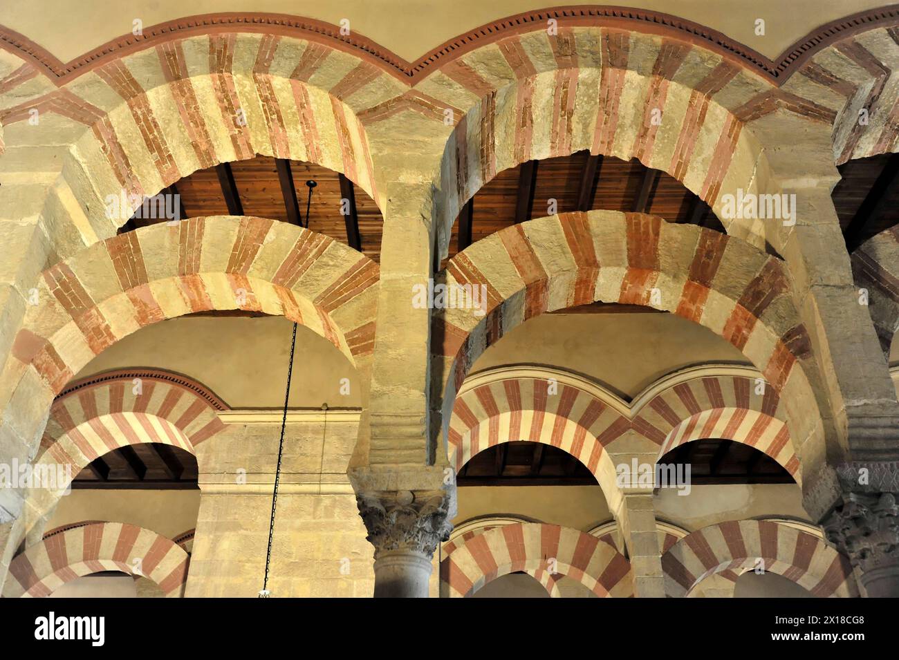 Interior, forest of columns, Mezquita, former mosque, today cathedral ...