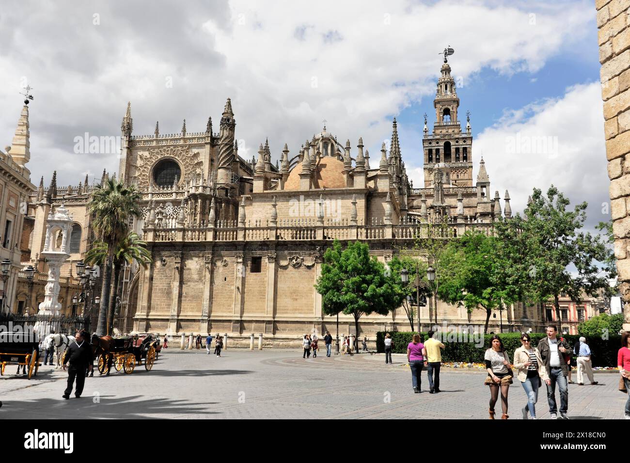 Seville, Cathedral, Catedral de Santa Maria de la Sede with Giralda ...