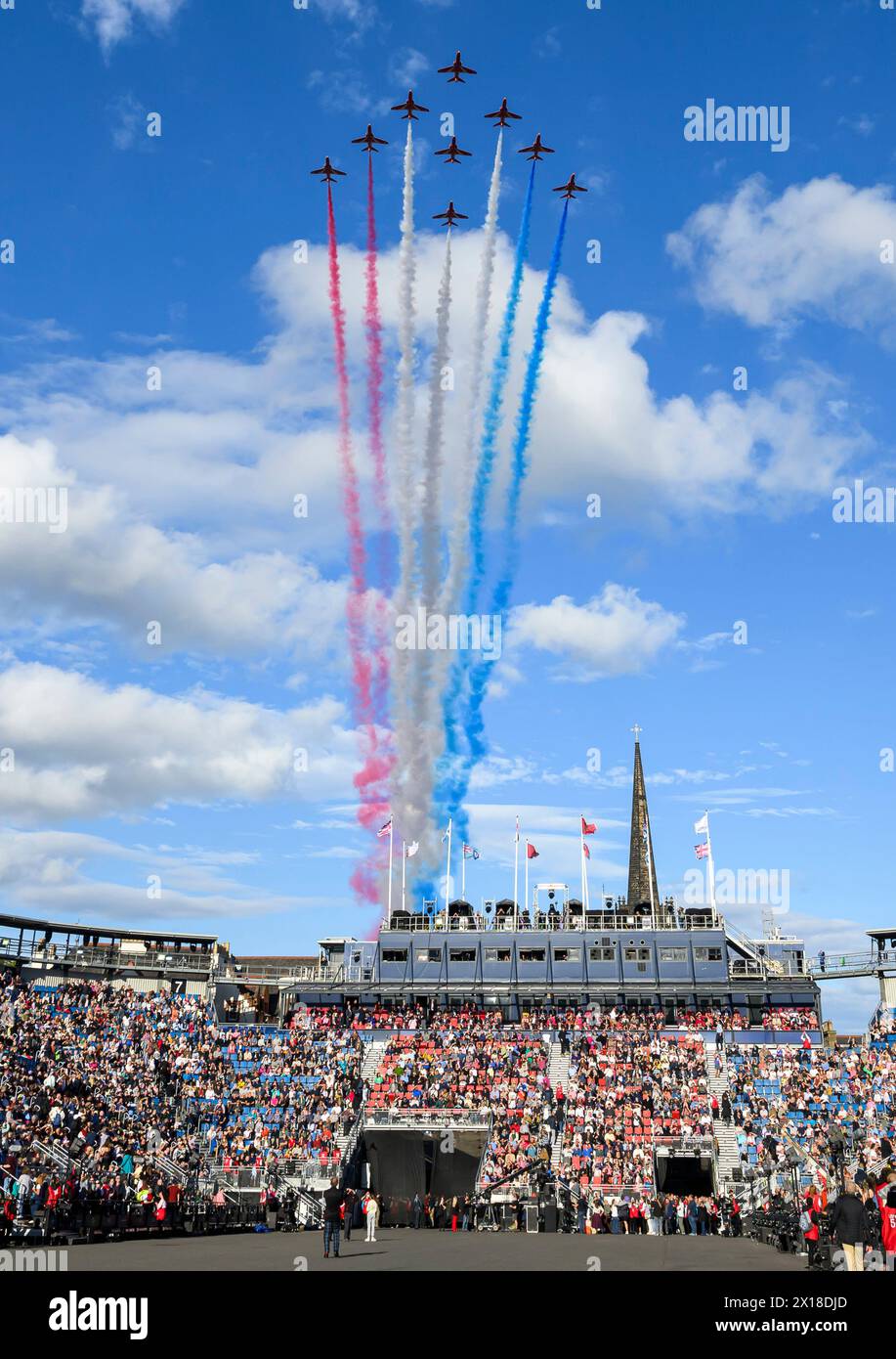 The Royal Edinburgh Military Tattoo Red Arrows Stock Photo - Alamy