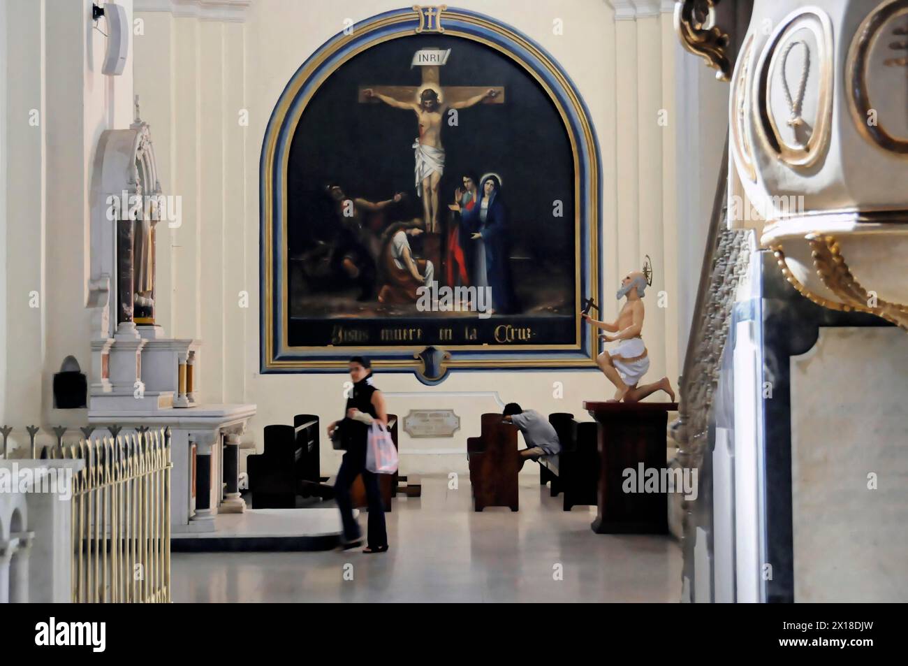 Religious mural, Catedral de la Asuncion, built 1860, Leon, Nicaragua ...