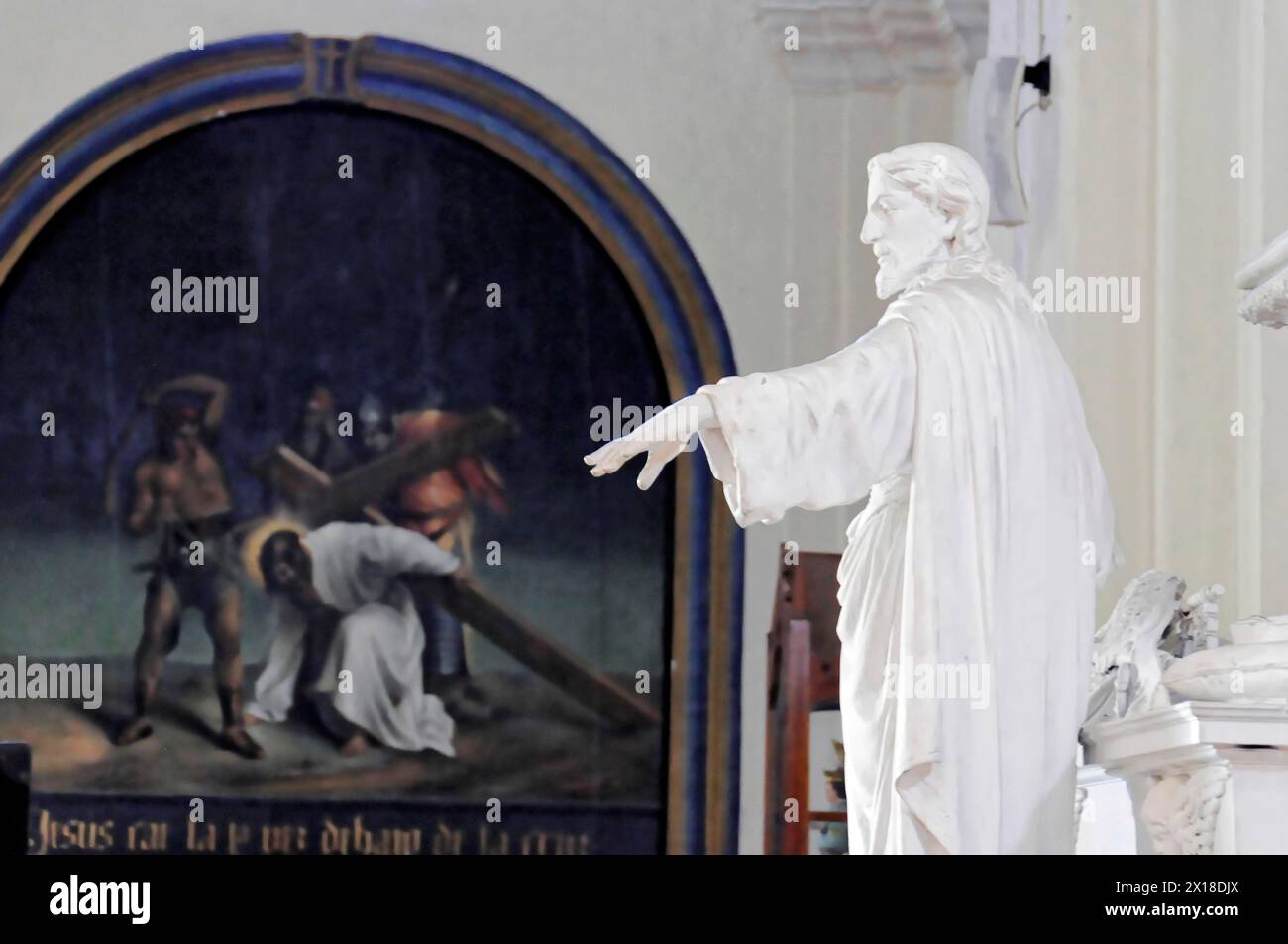 Religious mural, Catedral de la Asuncion, built in 1860, Leon ...