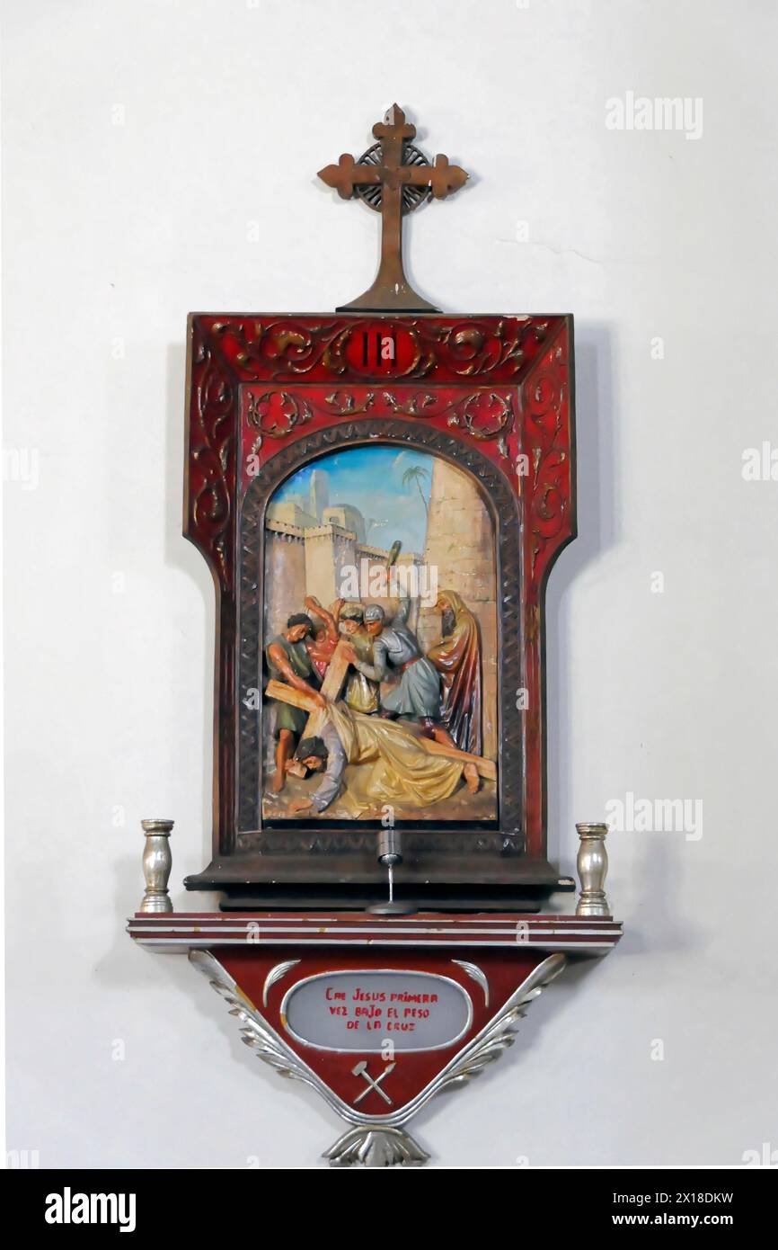 La Merced Church, built around 1762, Leon, Nicaragua, mural of the ...