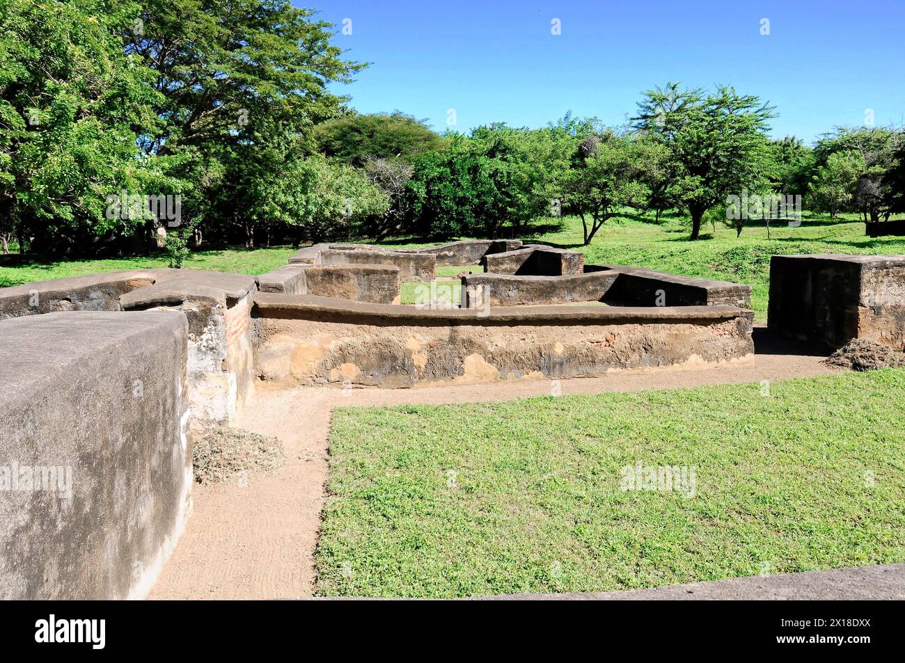 Ruins of Leon Viejo, Leon, Nicaragua, View of an archaeological site ...