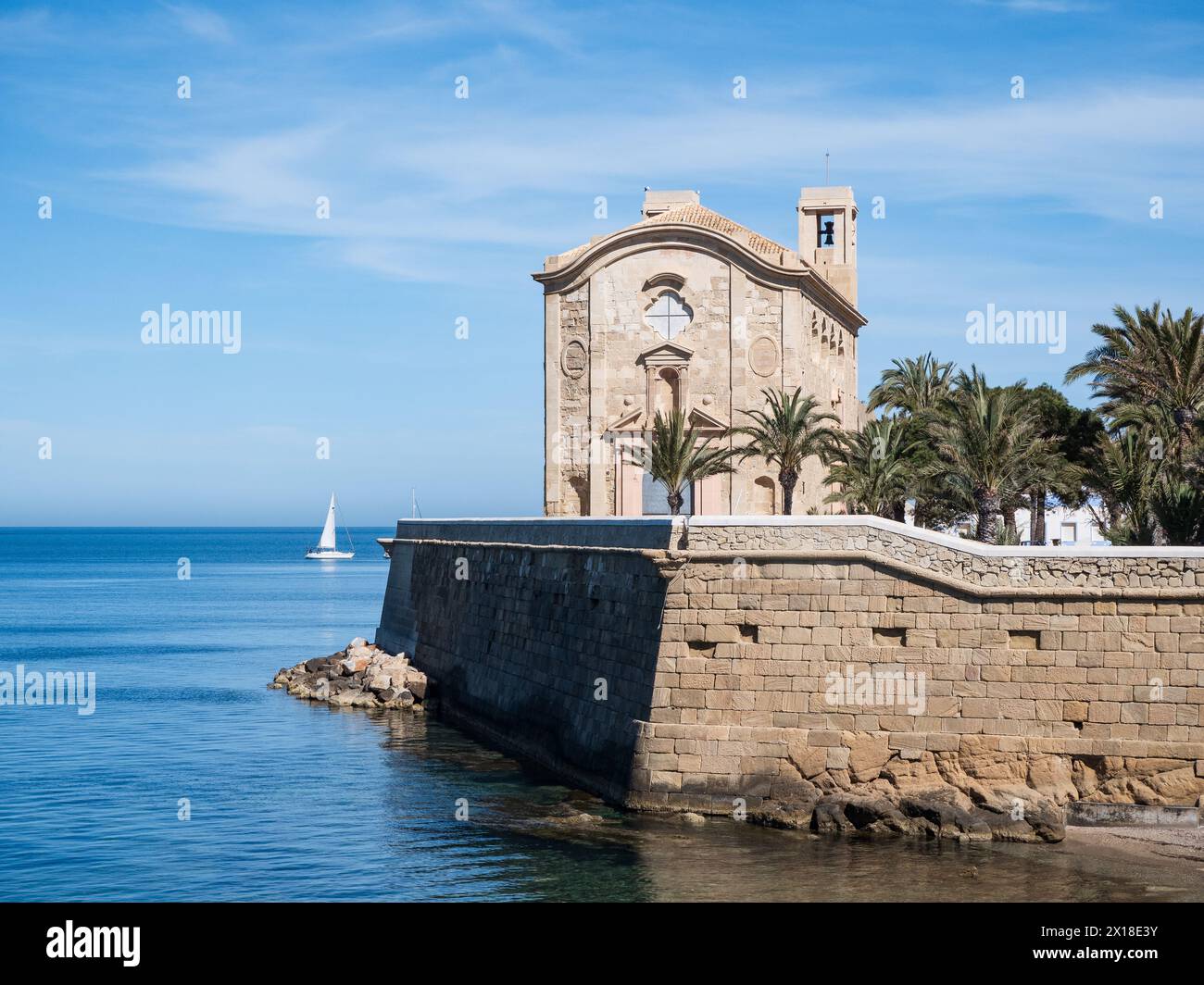 Tabarca, Spain; April 15th 2024: San Pedro and San Pablo Church in ...