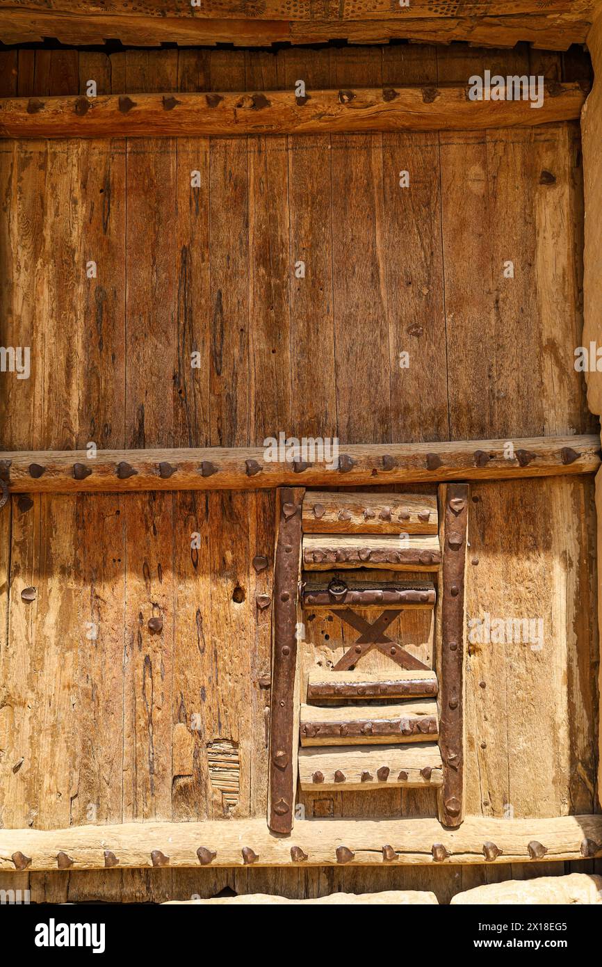 Old vantage wooden door and gate of the fort Al Masmak Palace Riyadh ...