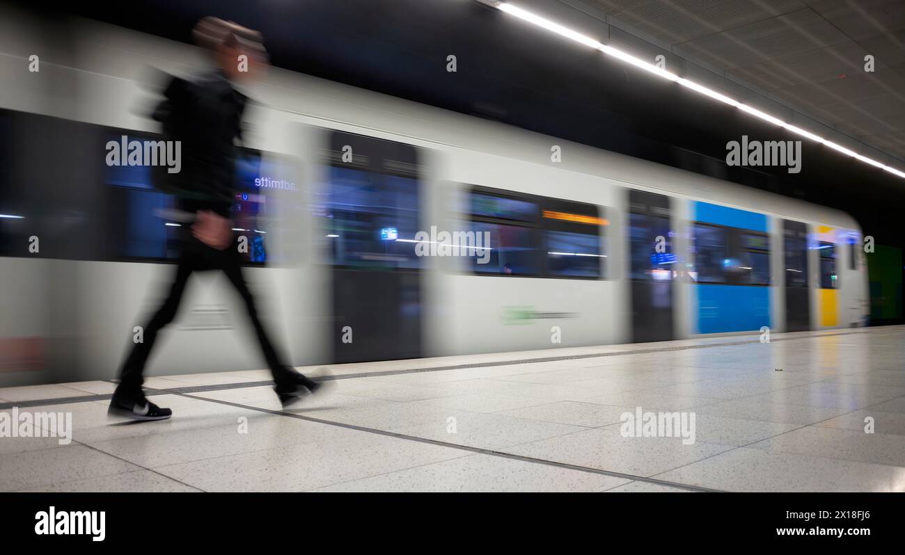 Underground entry S-Bahn, train, Generation 2024, platform, stop, city ...