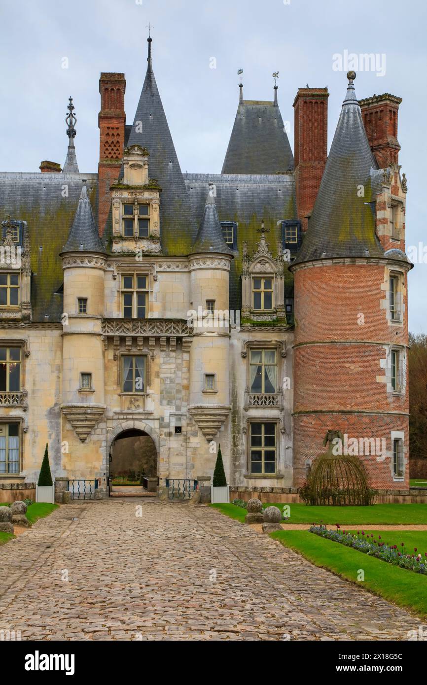 Chateau de Maintenon on the Eure river, Eure-et-Loir department, Centre ...