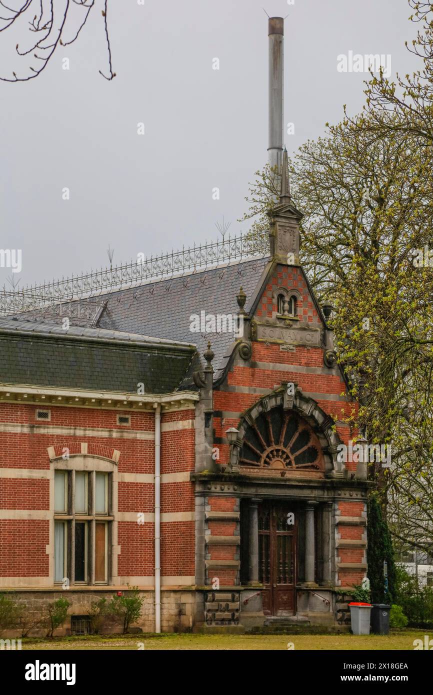 Historic factory building, Solvay chemical plant for the production of ...