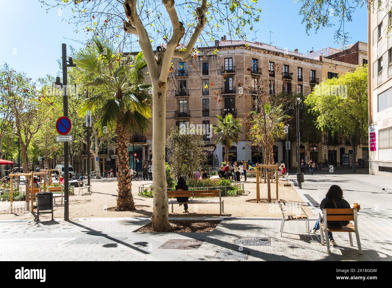 Superblock or Superilla in the Eixample neighbourhood, a highly ...