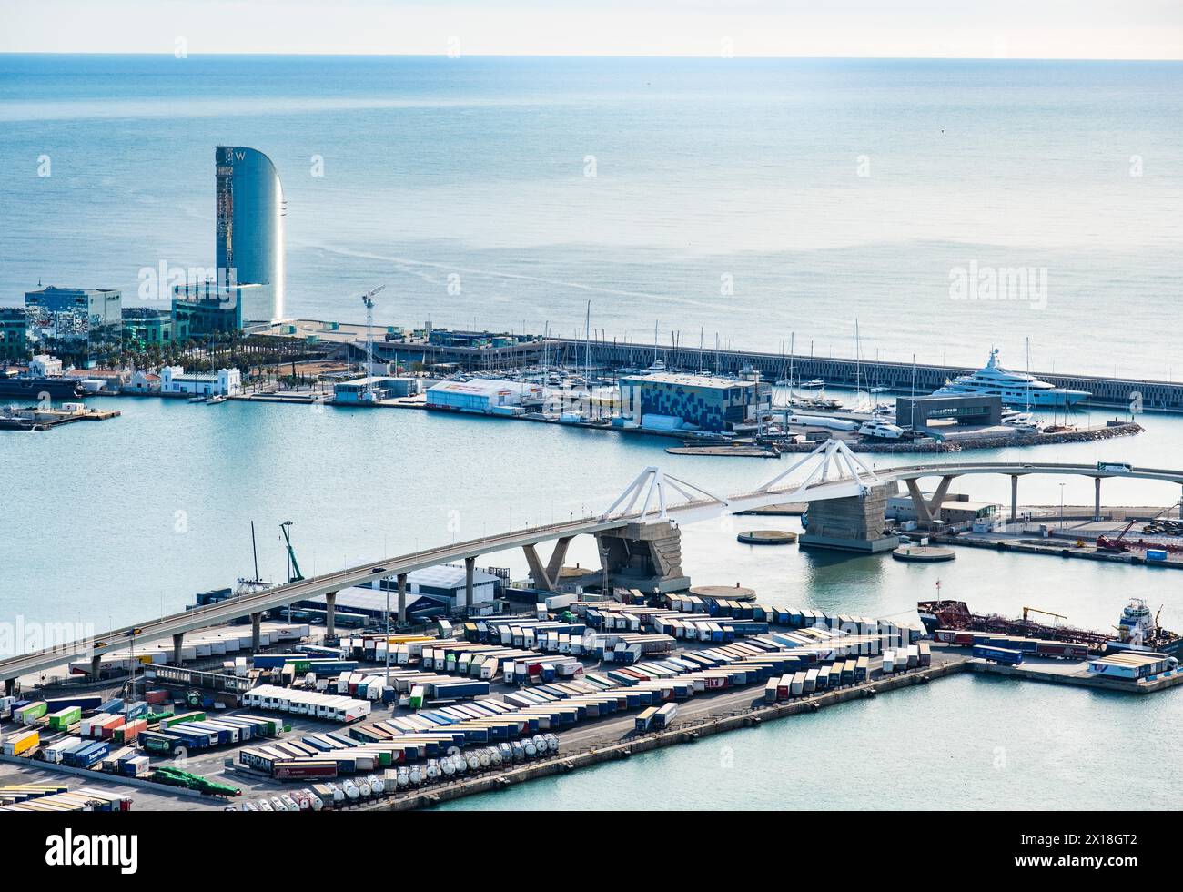 Container port in Barcelona, Spain Stock Photo - Alamy