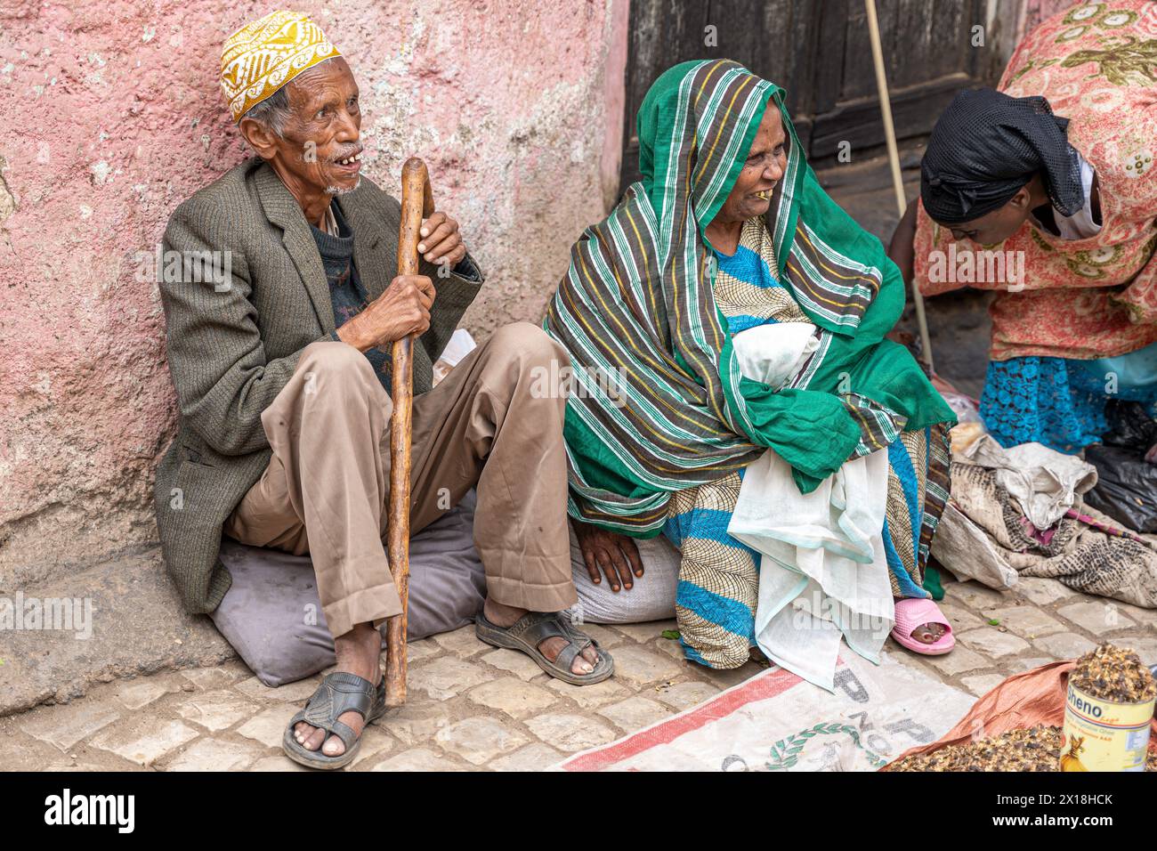 Portrait of an old Ethiopian man at Harar, Ethiopia Stock Photo - Alamy