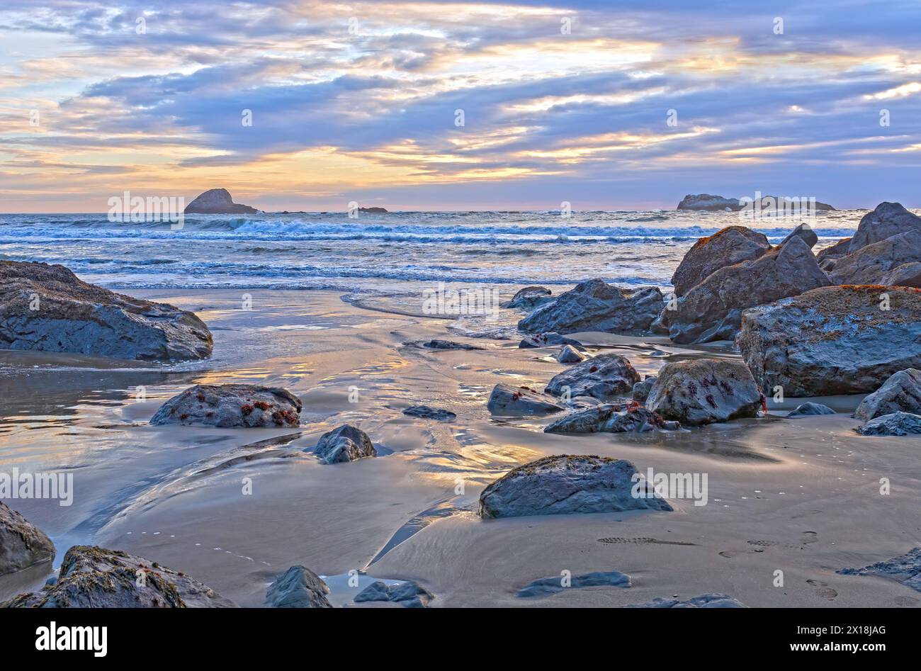 Surreal Light on a Coast at Sunset at Trinidad Beach State Park in ...