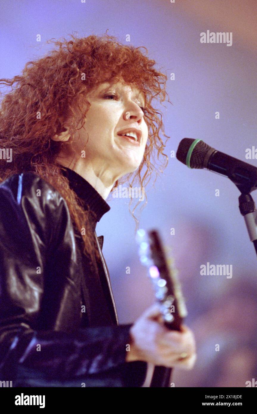 Milan Italy 12/04/1996 : Fiorella Mannoia,Italian singer, during the ...