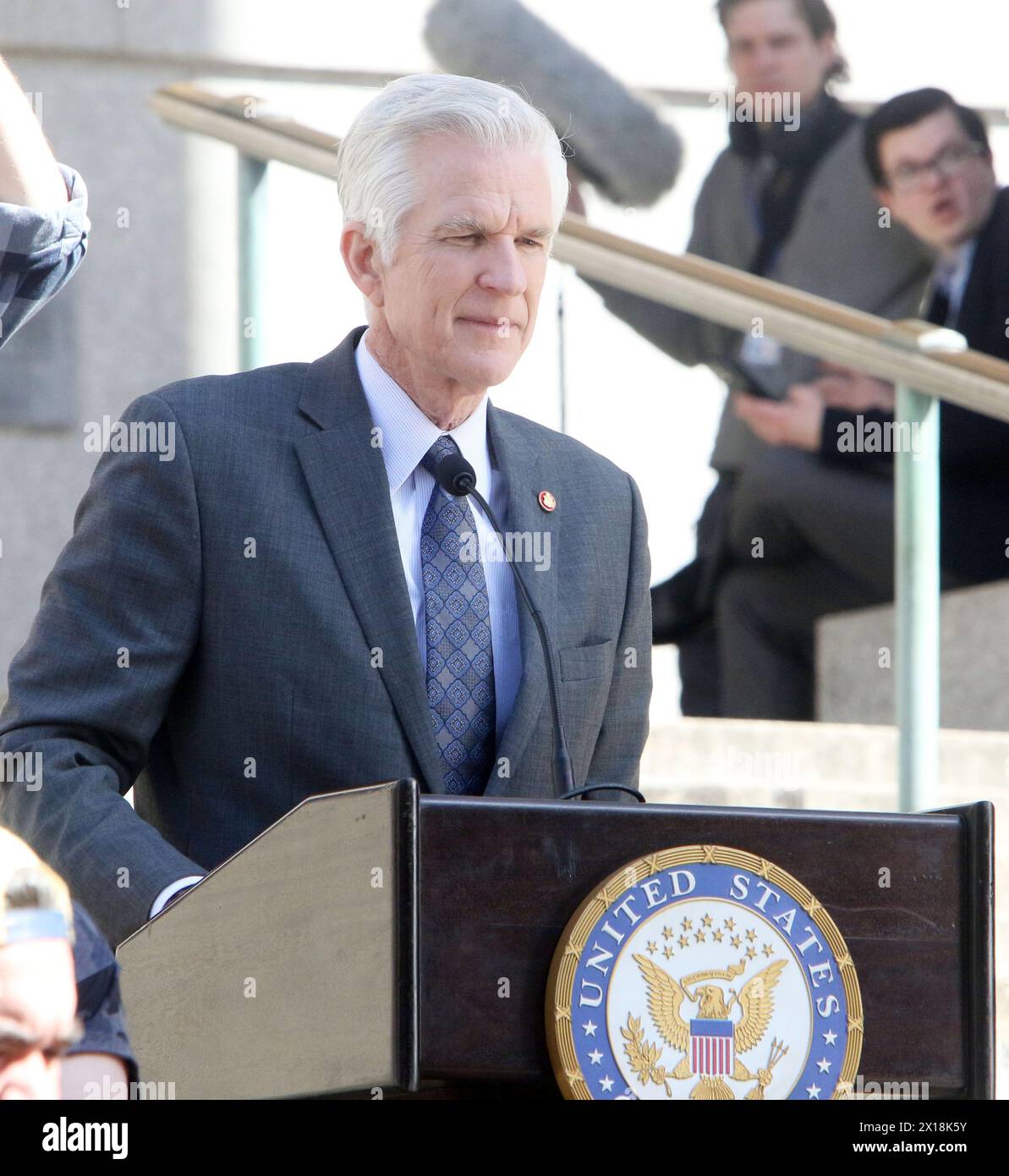 April 14, 2024 Matthew Modine filming on location for Netflix's series ...