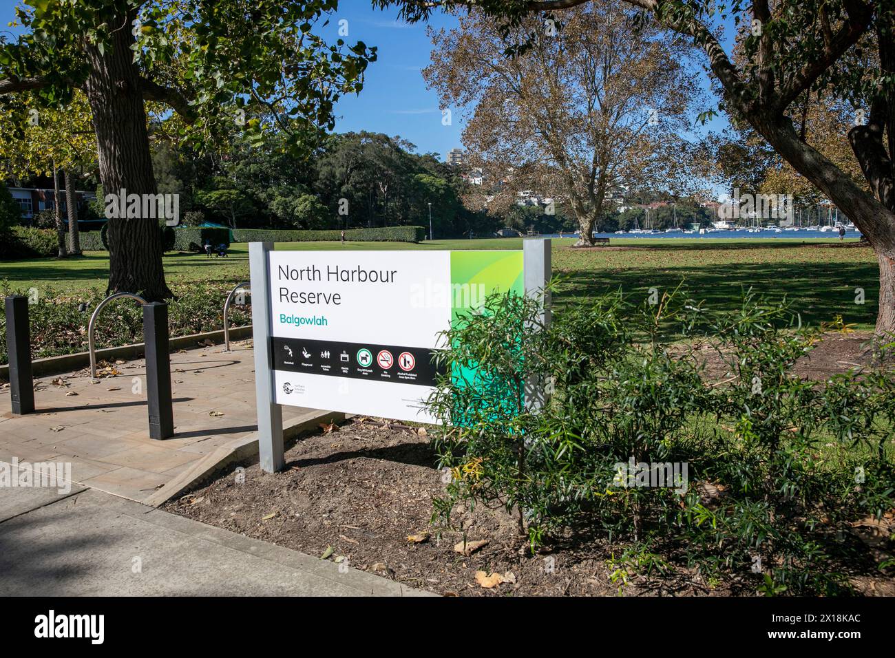 North Harbour Reserve and park area in Balgowlah Sydney Australia ...