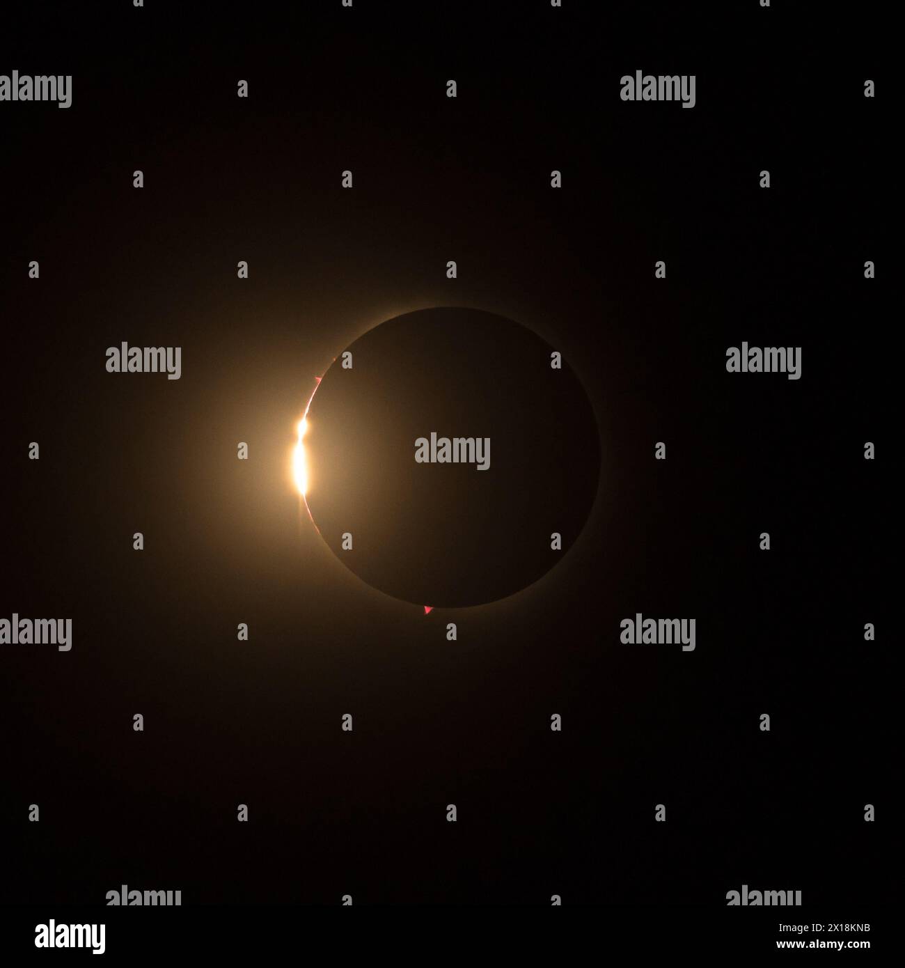 HD images of the solar eclipse in 2024 with the moon just about to finally cover the sun for ...