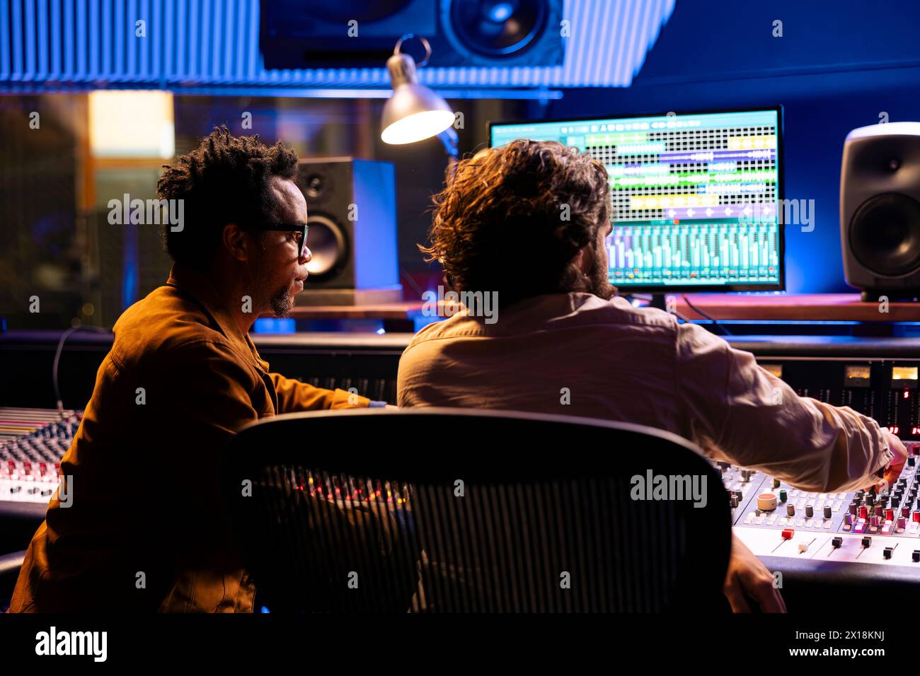 Professional sound engineers console hi-res stock photography and ...