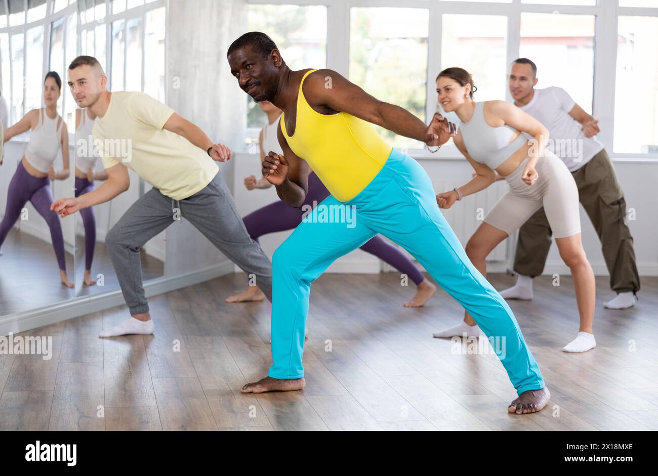 African woman intense training group hi-res stock photography and ...