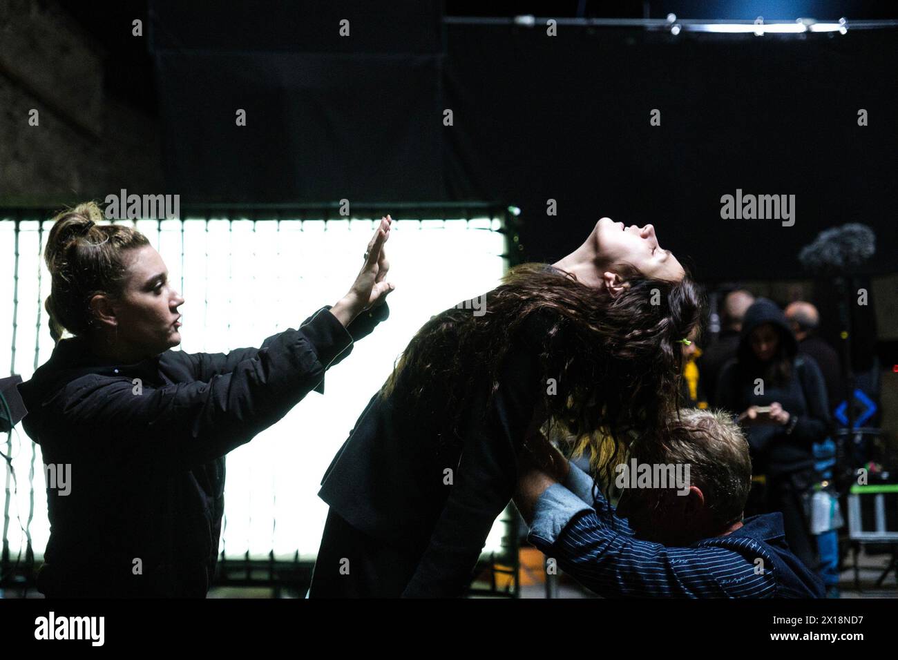 THE FIRST OMEN, from left: director Arkasha Stevenson, Nell Tiger Free ...