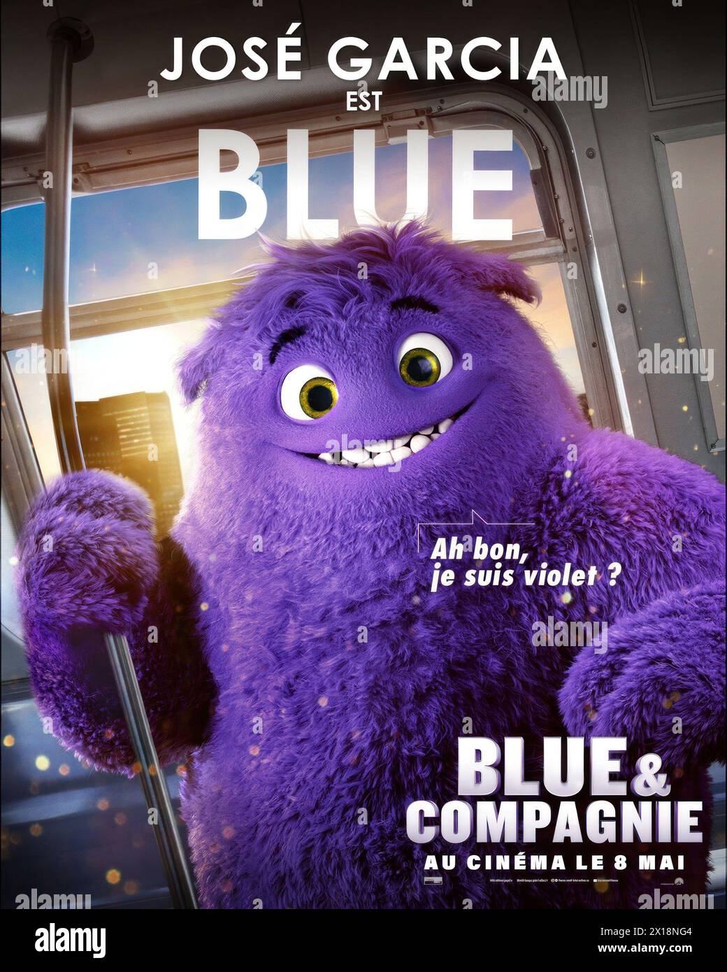 IF, poster in French, Blue (voice: Jose Garcia), 2024. © Paramount ...