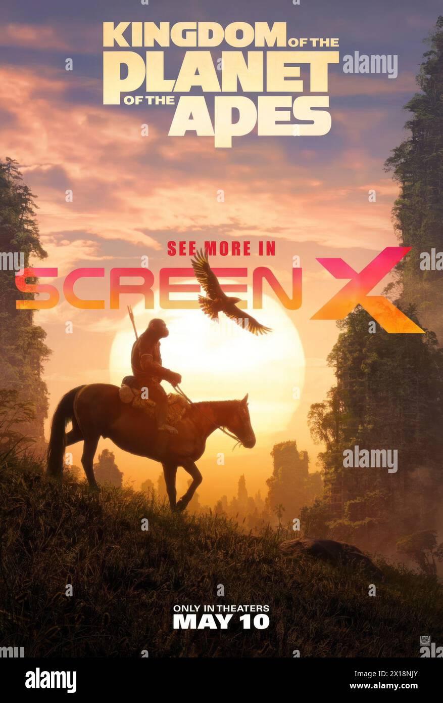 KINGDOM OF THE PLANET OF THE APES, US ScreenX poster, Noa (voice: Owen ...