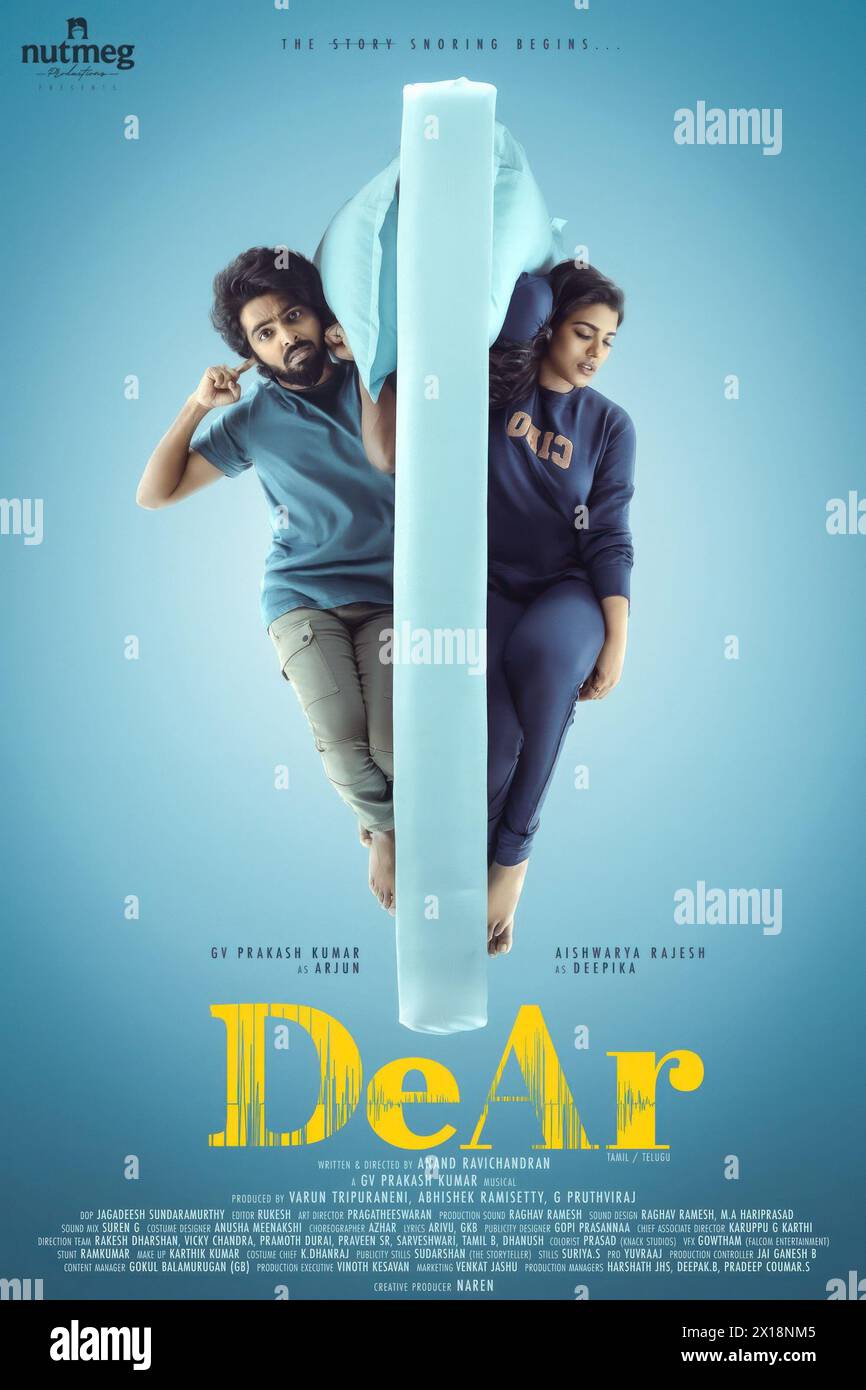DEAR, poster, from left: G.V. Prakash Kumar, Aishwarya Rajesh, 2024 ...