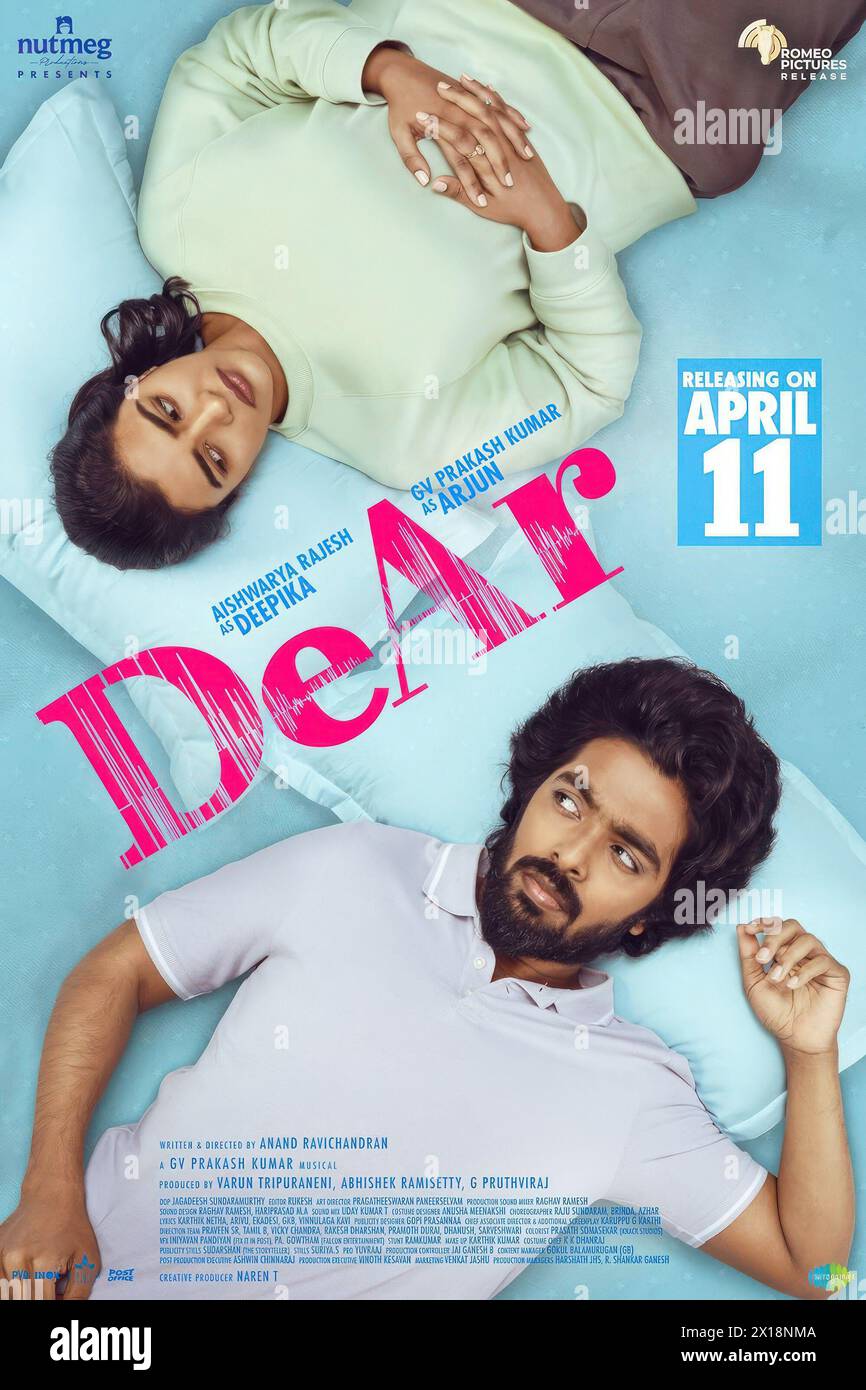 DEAR, poster, from left: Aishwarya Rajesh, G.V. Prakash Kumar, 2024 ...