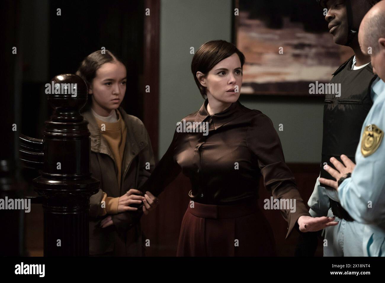 HUMANE, from left: Emily Hampshire, Sirena Gulamgaus, Martin Roach ...