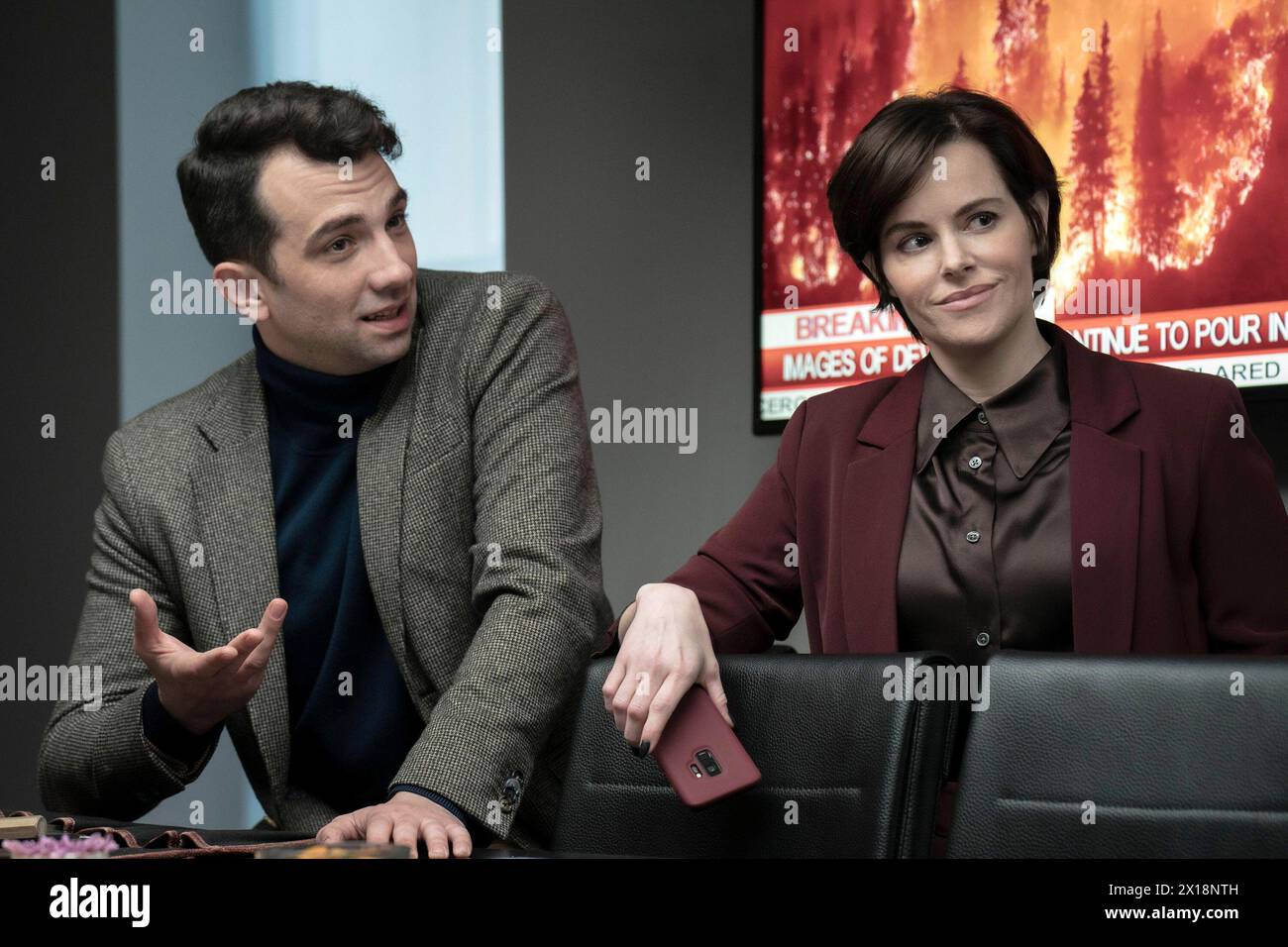HUMANE, from left; Jay Baruchel, Emily Hampshire, 2024. ph: Steve ... HUMANE, from left; Jay Baruchel, Emily Hampshire, 2024. ph: Steve ...