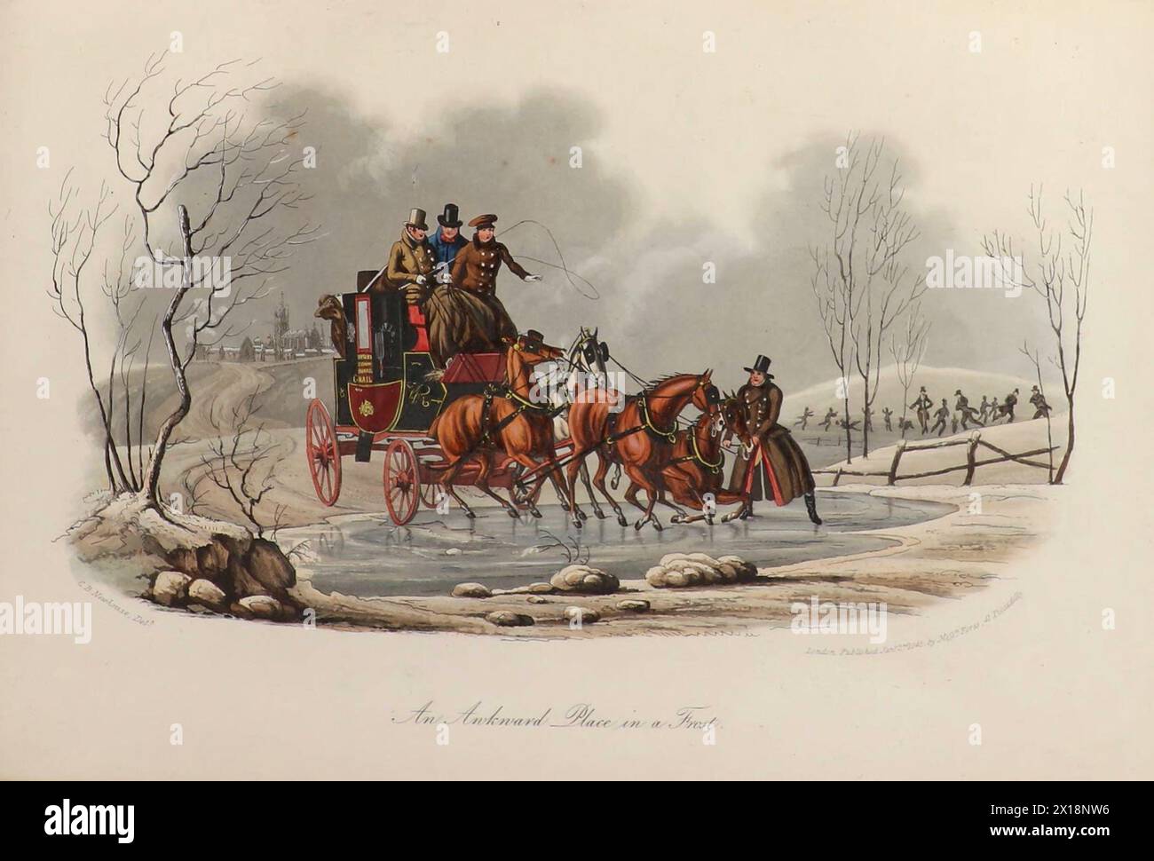 "An awkawrad Place in a Frost" Vintage art: Roadsters Album, Horse and ...