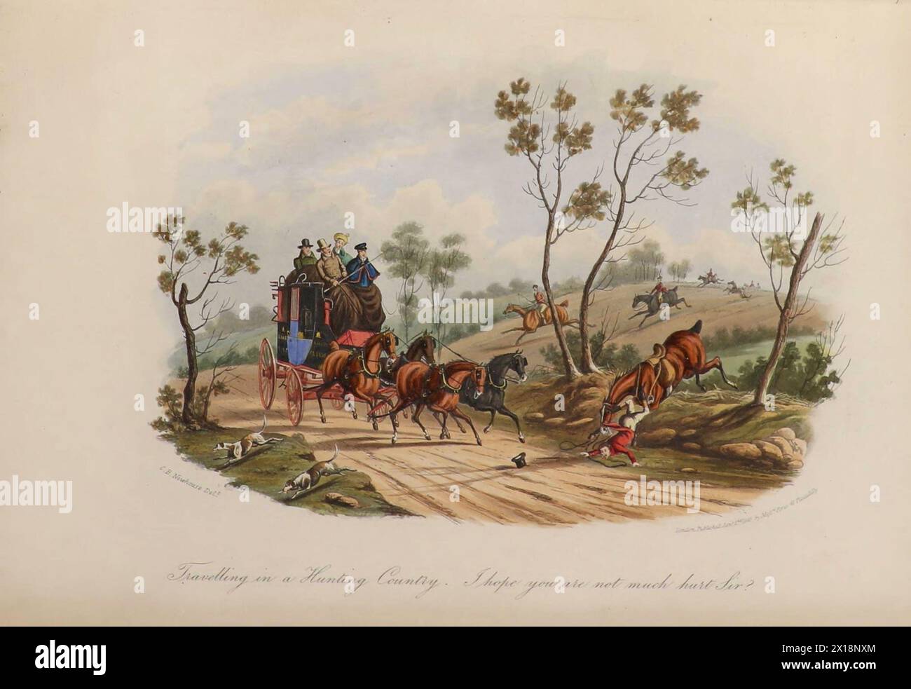 "Travelling in a Hunting Country" Vintage art: Roadsters Album, Horse ...