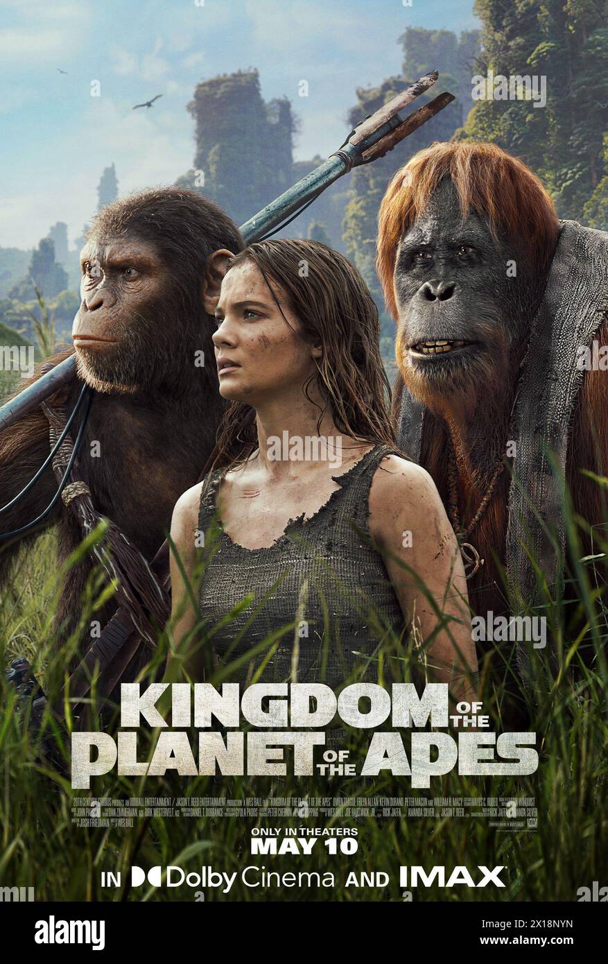 KINGDOM OF THE PLANET OF THE APES, poster, from left: Noa (voice: Owen ...