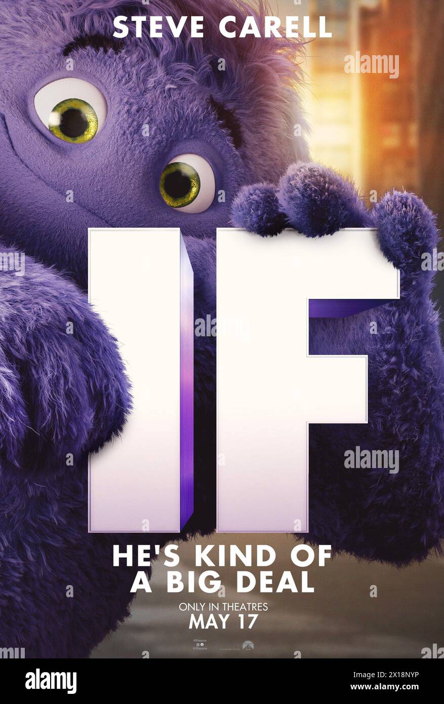 IF, character poster, Blue (voice: Steve Carell), 2024. © Paramount ...
