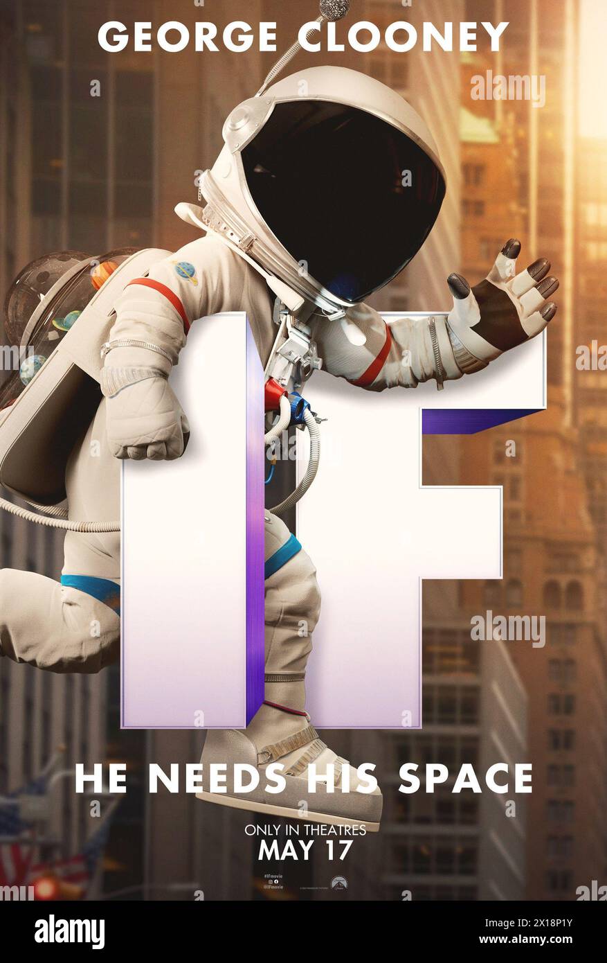 IF, character poster, George Clooney, 2024. © Paramount Pictures ...