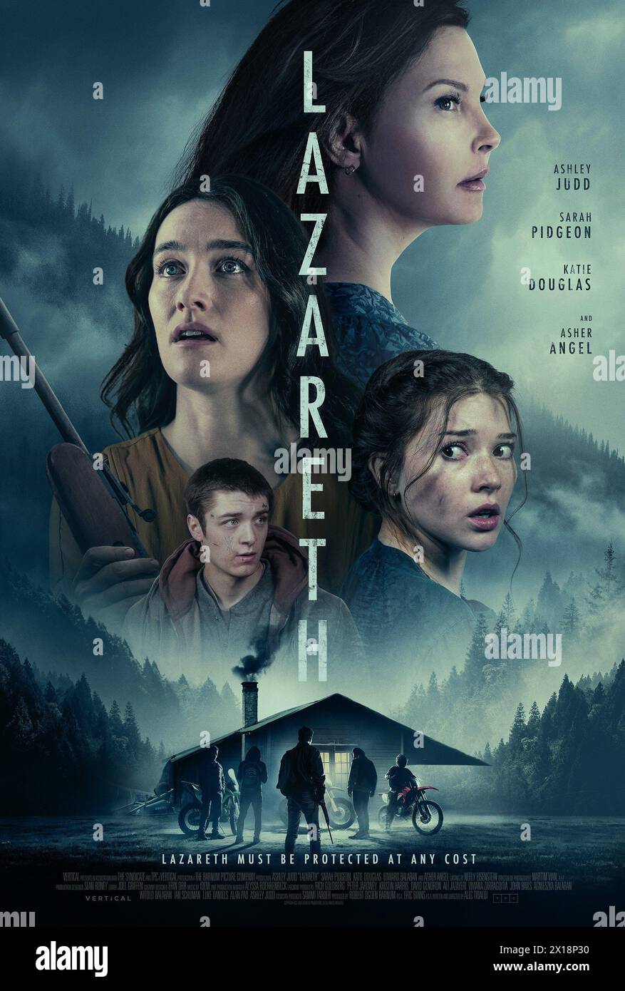 LAZARETH, poster, from top: Ashley Judd, Sarah Pidgeon, Katie Douglas ...