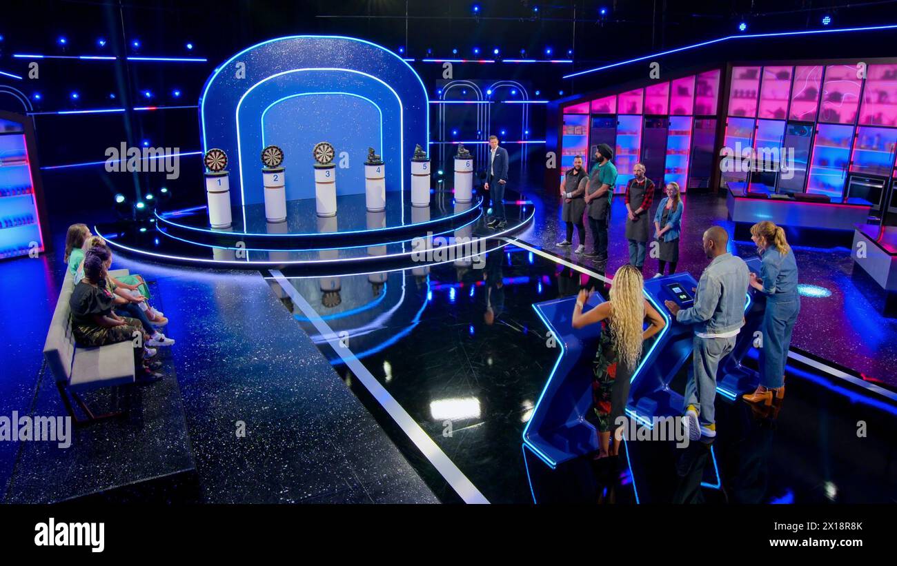 IS IT CAKE?, from left: contestants Julie McAllister, Kristen Eagles ...