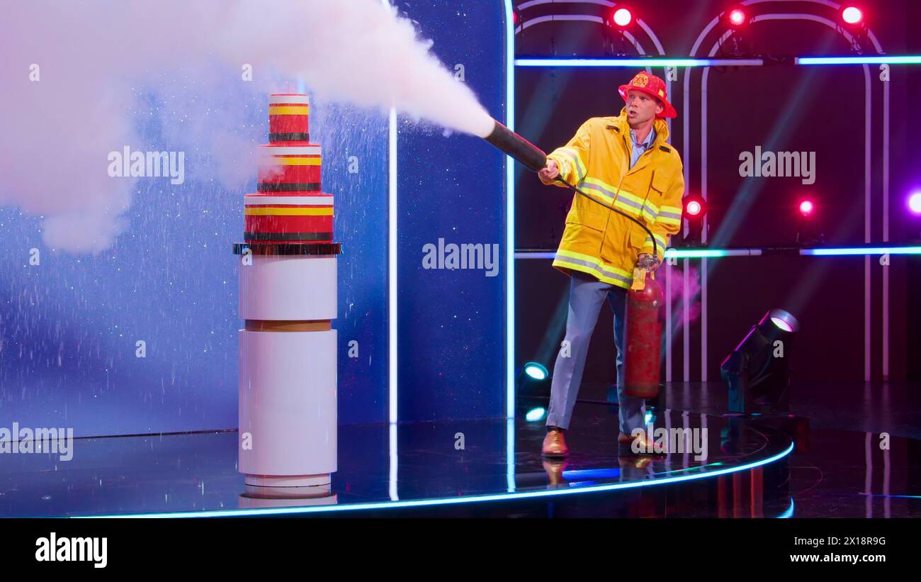 IS IT CAKE?, host Mikey Day, Cake on Fire', (Season 3, ep. 306, aired ...