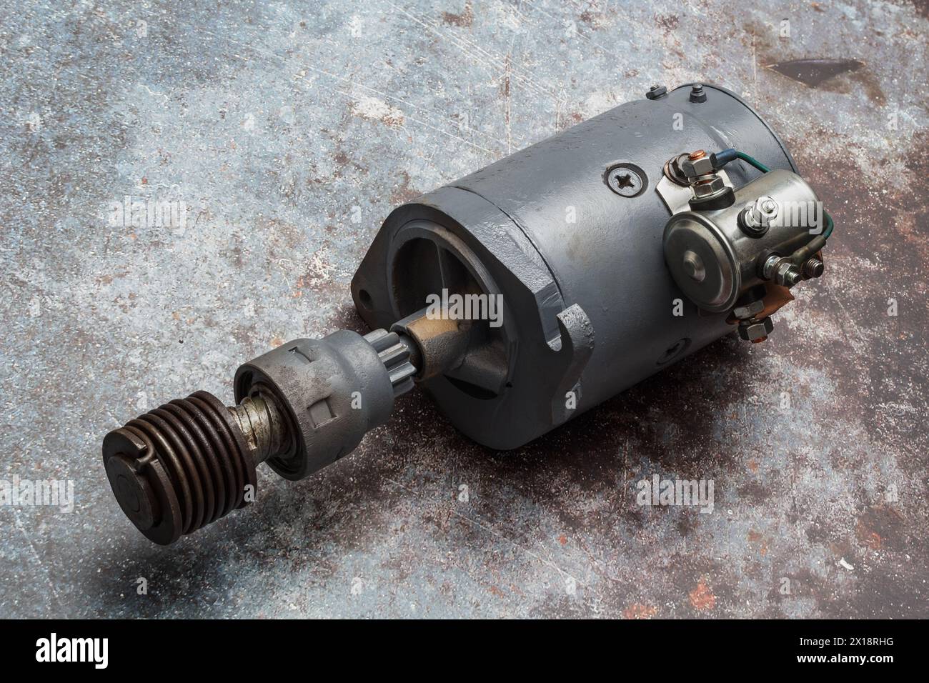Rebuilt farm tractor starter and solenoid Stock Photo - Alamy