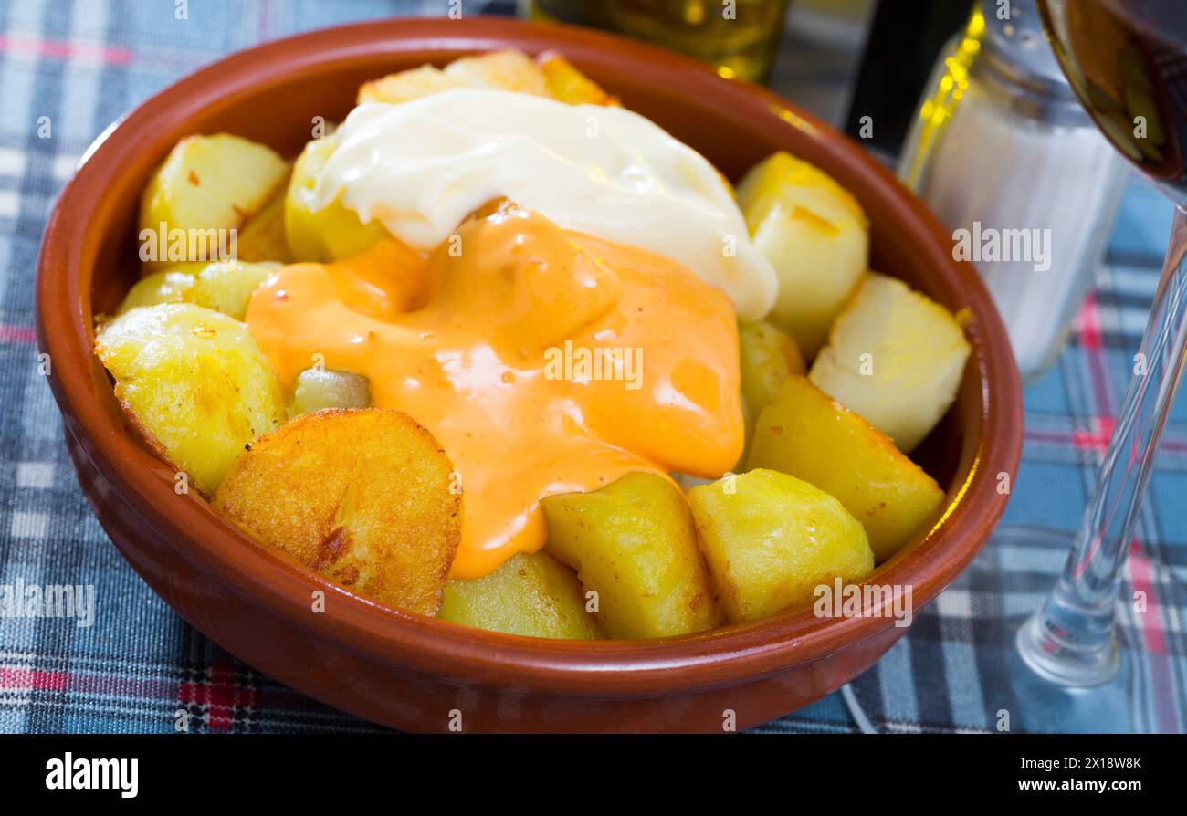 Patatas Bravas - traditional Spanish snack Stock Photo - Alamy