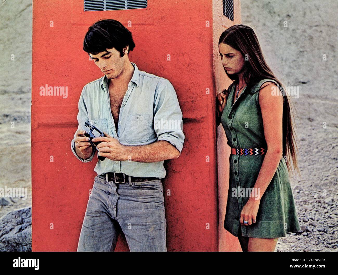Mark Frechette, Daria Halprin, on-set of the film, "Zabriskie Point", MGM, 1970 Stock Photo - Alamy