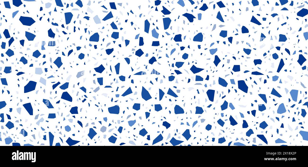 Dark and light blue terrazzo ceramic tile pattern. Terazzo marble stone ...