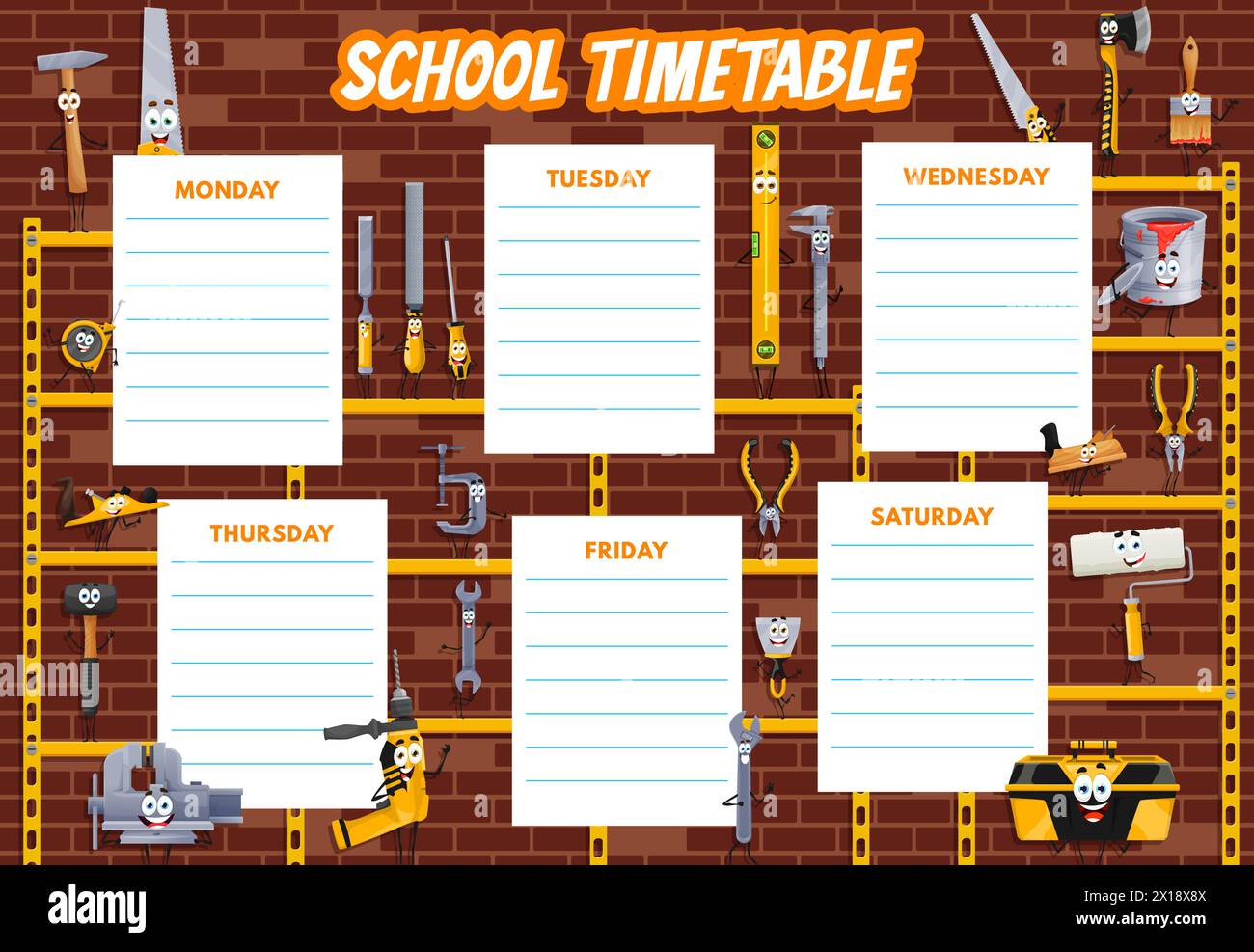Wall chart lesson plan Stock Vector Images - Alamy